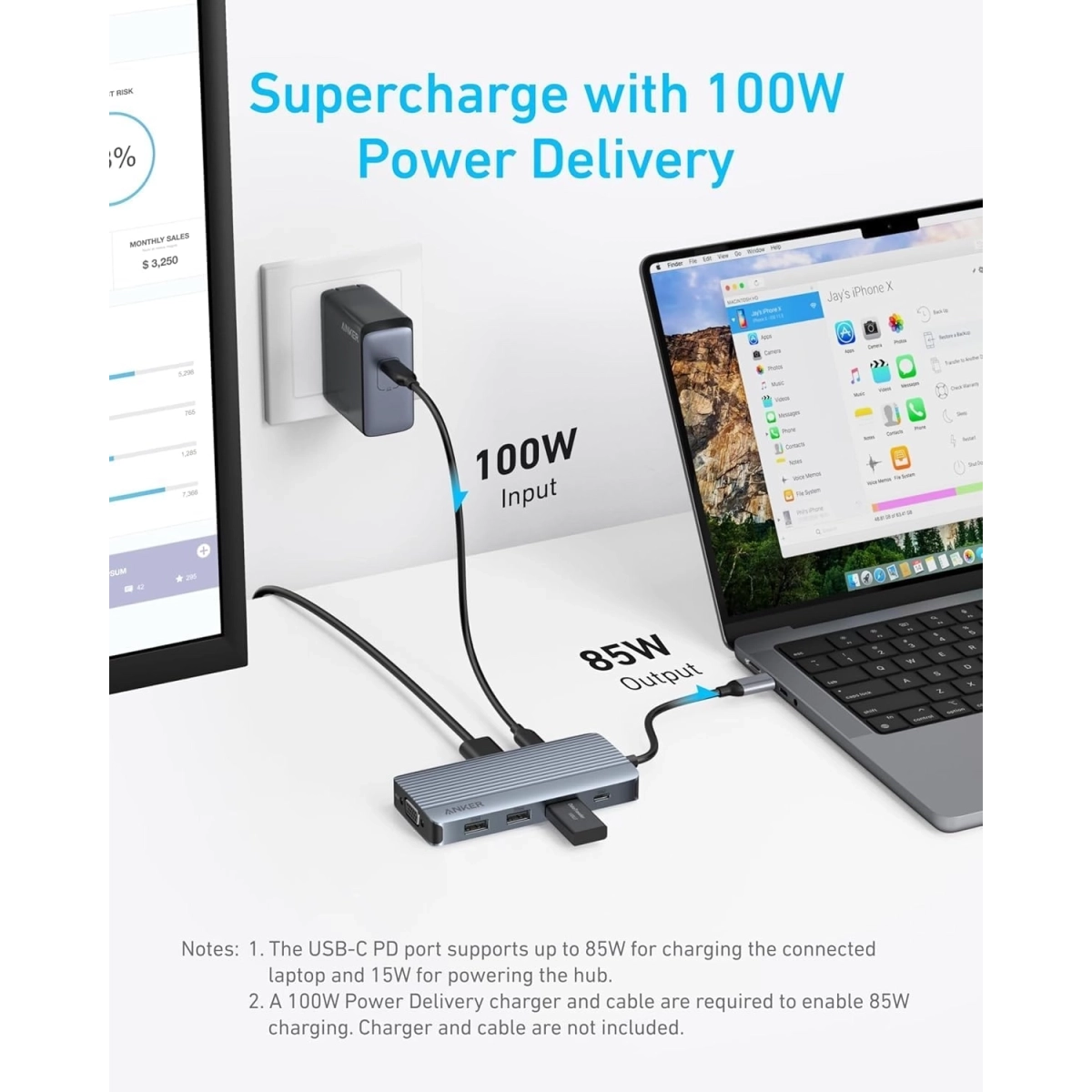 ANKER USB-C Hub (8-in-1, Triple Display) Sivi - Anker Srbija